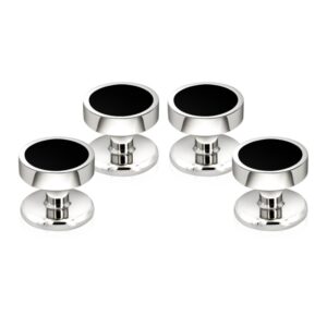 mr.van 4pcs mens black enamel shirt studs set tuxedo shirts business wedding gifts for men