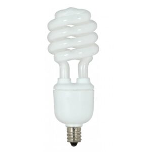 satco s7365 13t2/e12/4100k/120v/1pk mini spiral compact flourescent 13 watt; 4100k; 82 cri; candelabra base; 120 volt (6 cfl light bulbs)