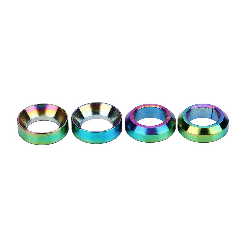 4pcs M6, Brake Screw Washer M6 Concave Convex Balancer for Mountain Bike (Color : Colorful) M6 Bolt Brake Screw Washer Bolts Brake Washer