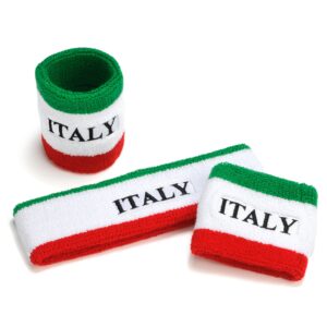 Suddora Italy Headband & Wristbands Set (includes 2 Wrist & 1 Head Sweatband)