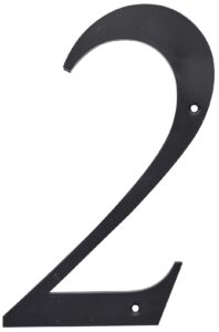 hillman 847376 black house number 2, 6-inch nail plastic