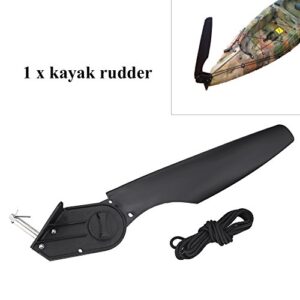 Yosoo Watercraft Canoe Kayak Boat Rudder Black Plastic Watercraft Canoe Kayak Angling Boat Rudder Foot Direction Control Tackle Kits