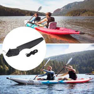 Yosoo Watercraft Canoe Kayak Boat Rudder Black Plastic Watercraft Canoe Kayak Angling Boat Rudder Foot Direction Control Tackle Kits