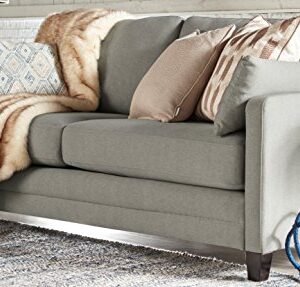 Serta Carmina 75 Contemporary Upholstered Living Room Sofa, Modern Couch for Two or Three, High Plush Seat Cushions and Back Pillows, Easy Assembly, Rhine Gray