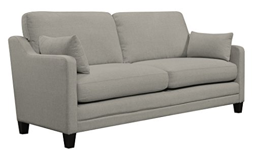 Serta Carmina 75 Contemporary Upholstered Living Room Sofa, Modern Couch for Two or Three, High Plush Seat Cushions and Back Pillows, Easy Assembly, Rhine Gray