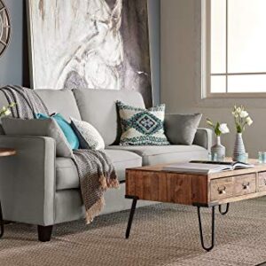 Serta Nina Sofa, Chenille Fabric, Rhine Gray