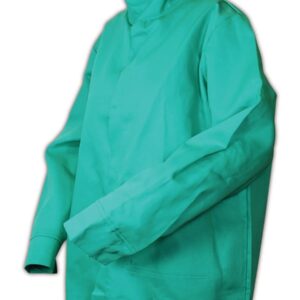 MAGID Arc-Rated 9.0 oz. FR Cotton Relaxed Fit Welding Jacket, 1 Jacket, Size Small, Green, 1530RF