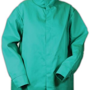 MAGID Arc-Rated 9.0 oz. FR Cotton Relaxed Fit Welding Jacket, 1 Jacket, Size Small, Green, 1530RF