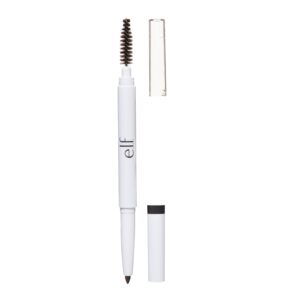 e.l.f. instant lift brow pencil, dual-sided, precise, fine tip, shapes, defines, fills brows, contours, combs, tames, 0.006 oz, deep brown, 1 count