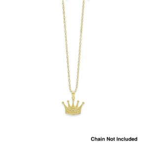 Charm America - Gold Crown Charm - 10 Karat Solid Yellow Gold (Large)