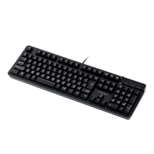 elecom wired keyboard with full numeric pad and usb 2 port membrane type [black] tk-fcm094hbk(japan import)