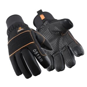 refrigiwear thinsulate insulated polarforce gloves with grip assist and performance flex (black, large)