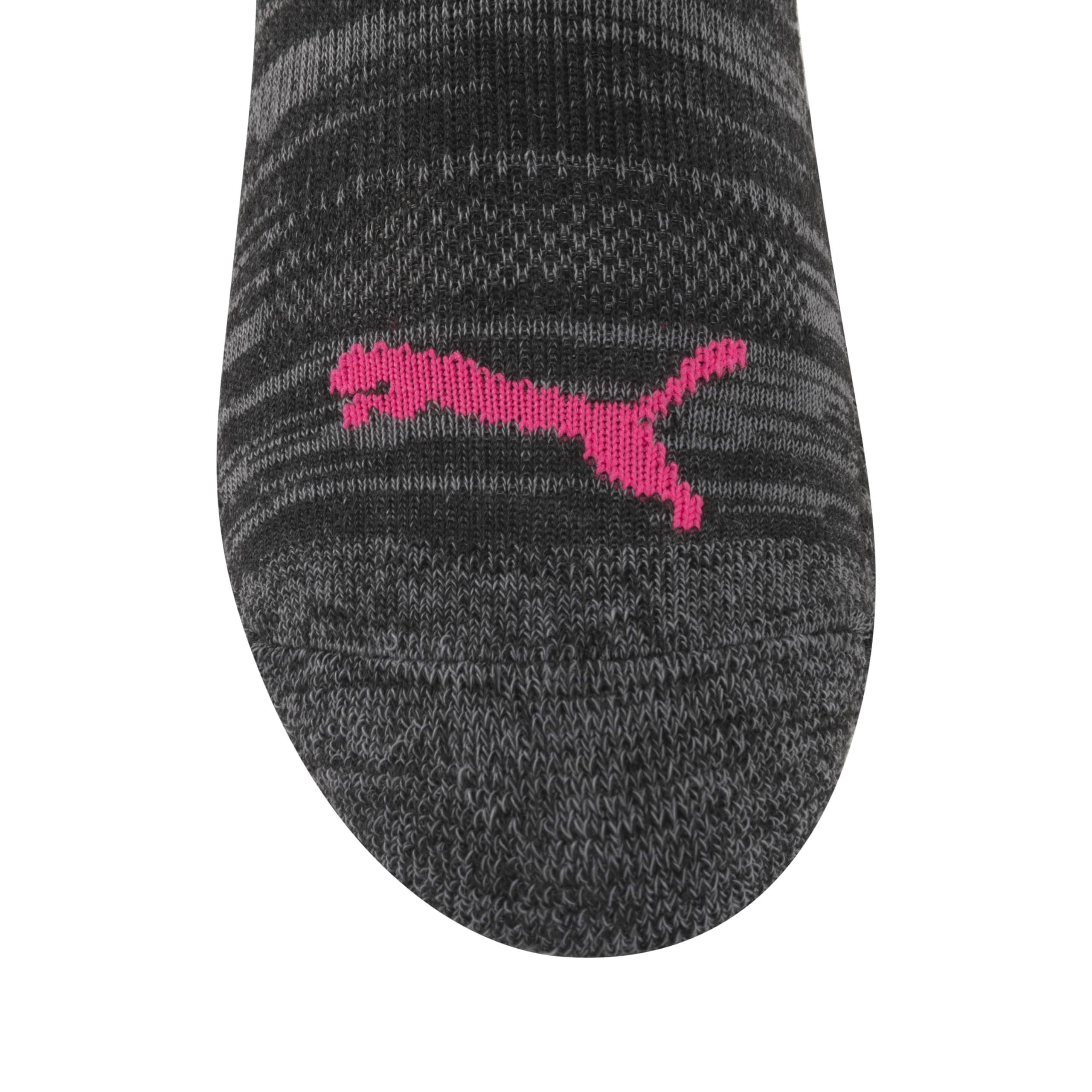 PUMA Women's 6 Pack Low Cut Socks, Black/Pink, 11-Sep US