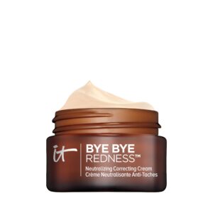 it cosmetics bye bye redness, transforming light beige - neutralizing color-correcting cream - reduces redness - long-wearing coverage - with hydrolyzed collagen - 0.37 fl oz