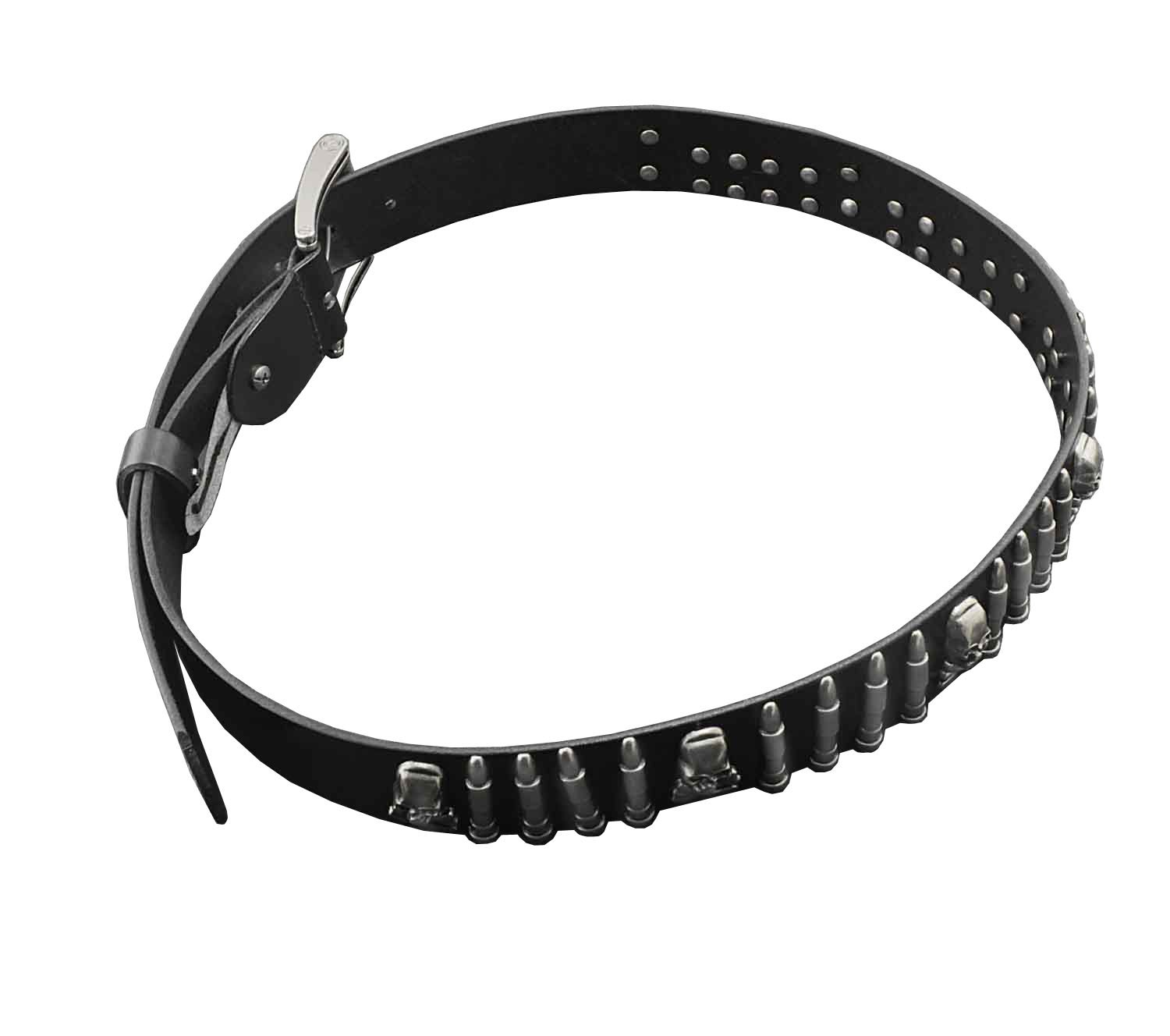 Cool Mens Bullet Skull Stud Punk Rock Biker Real Leather Belt Waistband726146236614