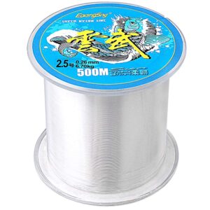 547 yards clear fishing line, monofilament fishing wire invisible nylon fish string for hanging decoration balloon garland