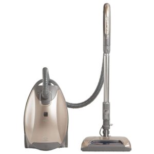 kenmore elite 81714 pet friendly ultra plush lightweight bagged canister vacuum with pet powermate, hepa, extended telescoping wand, retractable cord, and 3 cleaning tools-champagne