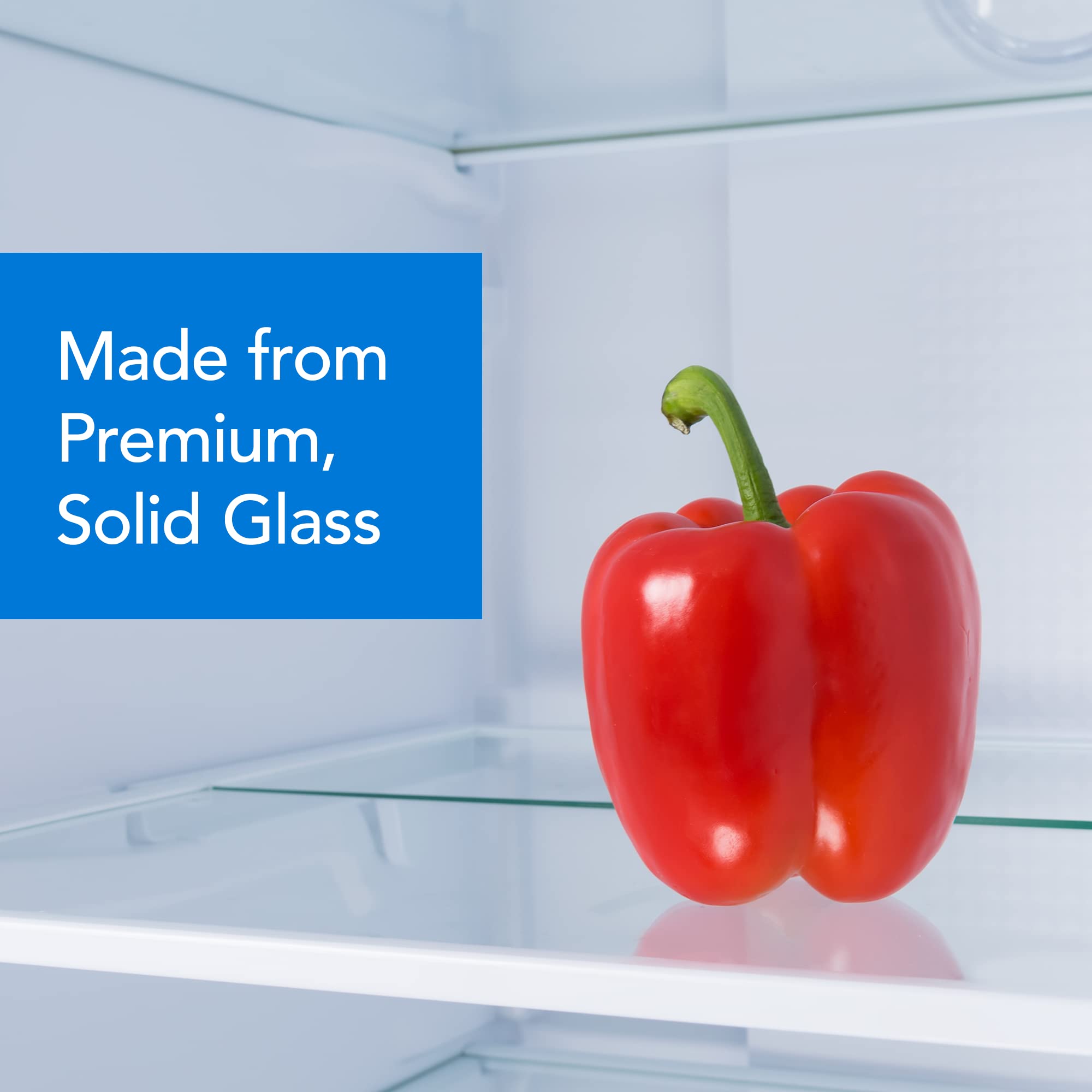 IMPRESA Crisper Glass Replacement - Refrigerator Shelf Glass Insert - Keeps Your Veggies and Fruits Fresh - 24 x 15.5 in - Easy Fridge Upgrades - Compatible with Frigidaire Model 240350608