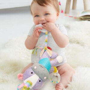 Skip Hop Bandana Buddies Baby Activity and Teething Toy with Multi-Sensory Rattle and Textures, Unicorn