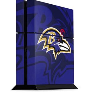 skinit decal gaming skin compatible with ps4 console - officially licensed nfl baltimore ravens double vision design