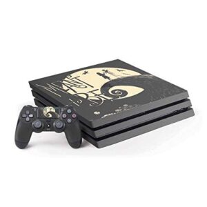 skinit decal gaming skin compatible with ps4 pro bundle - officially licensed disney the nightmare before christmas jack and sally meant to be design