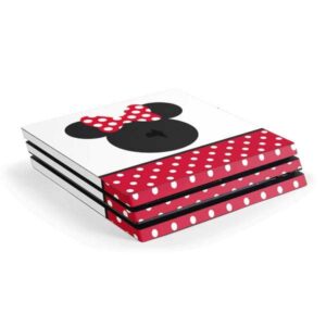 skinit decal gaming skin compatible with ps4 pro console - officially licensed disney minnie mouse symbol design