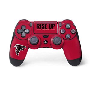 skinit decal gaming skin compatible with ps4 pro/slim controller - officially licensed nfl atlanta falcons team motto design