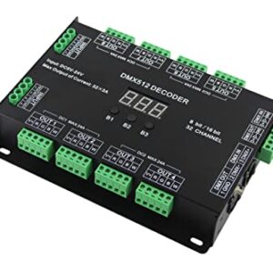 32 Channel 96A RGBW DMX 512 LED Decoder Controller DMX Dimmer DC5-24V RGBW RGB LED Light 8 Bit/16 Bit