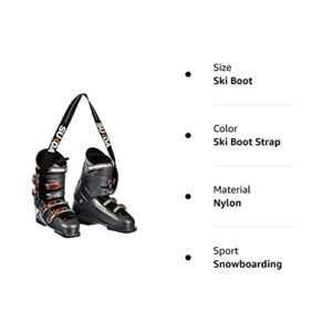 Sukoa Ski and Snowboard Boot Carrier Strap - Men & Women - Shoulder Sling Tote Leash Also for Ice Skates & Rollerblades - Equipment Accessories for Bag, Kit and Gear Pack