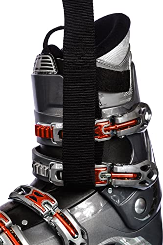 Sukoa Ski and Snowboard Boot Carrier Strap - Men & Women - Shoulder Sling Tote Leash Also for Ice Skates & Rollerblades - Equipment Accessories for Bag, Kit and Gear Pack