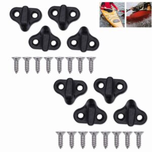 vbestlife kayak lashing hooks nylon bungee hooks j shape hooks replacement black with flathead screws for kayak canoe paddle board 8pcs pelican kayak accessories