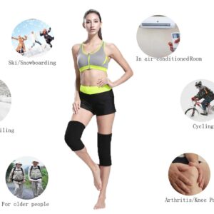 FakeFace Elder Women Thermal Knee Braces Leg Warmers Winter Warm Rheumatic Arthritis Knee Sleeves Protector Wraps Pads for Outdoor Sports Motorcycle Ski Cycling