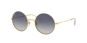 ray-ban rb3592 ja-jo round sunglasses, gold/light brown gradient blue, 55 mm