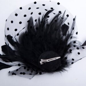 Cizoe Fascinators 20s Gatsby Flapper Acessories Art Deco Party Accessory Peacock Feather Headpiece(1A-Black)