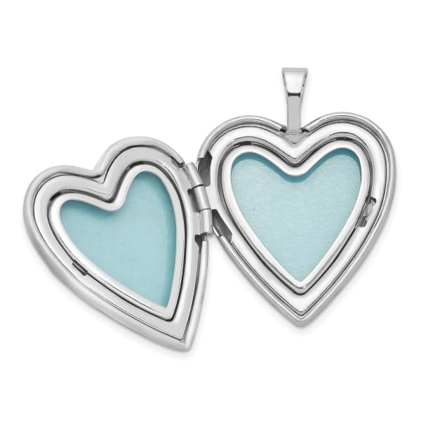 IceCarats 925 Sterling Silver Butterflies Heart Love Personalized Photo Locket Chain Necklace