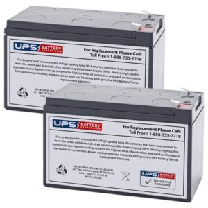 (2) 12v 7ah f2 - replacement battery set for tripp lite smart1500lcdt by upsbatterycenter