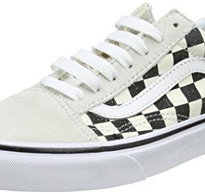 Vans Unisex Low-Top Sneakers, Off-White ((Checkerboard) White/Black 27k), 7 US Men