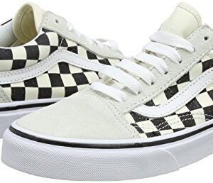 Vans Unisex Low-Top Sneakers, Off-White ((Checkerboard) White/Black 27k), 7 US Men