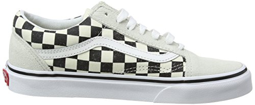 Vans Unisex Low-Top Sneakers, Off-White ((Checkerboard) White/Black 27k), 7 US Men