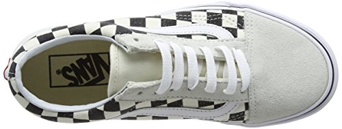 Vans Unisex Low-Top Sneakers, Off-White ((Checkerboard) White/Black 27k), 7 US Men