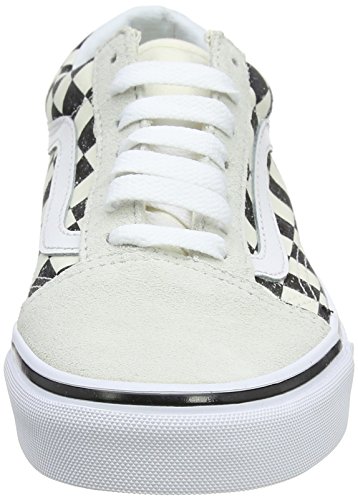 Vans Unisex Low-Top Sneakers, Off-White ((Checkerboard) White/Black 27k), 7 US Men