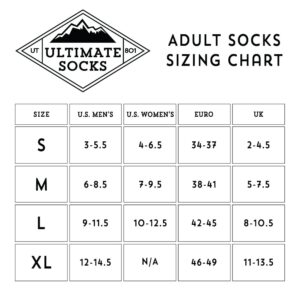 Ultimate Socks Womens Midweight Merino Wool Ski Snowboard Warm Socks Aqua Medium 7-9.5