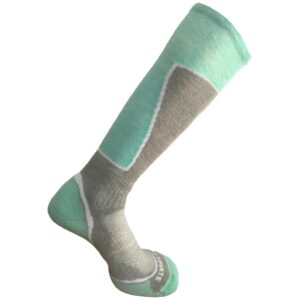 Ultimate Socks Womens Midweight Merino Wool Ski Snowboard Warm Socks Aqua Medium 7-9.5