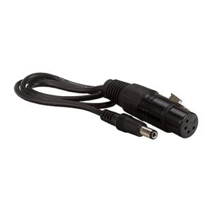 fotodiox power adapter cable - 4-pin xlr female to 2.1mm barrel dc (17 inches)