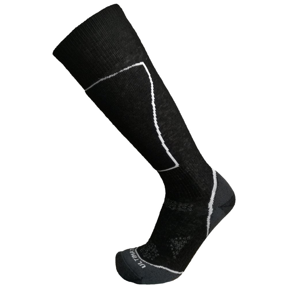 Ultimate Socks Womens Lightweight Merino Wool Ski Snowboard Performance Black Medium 7-9.5