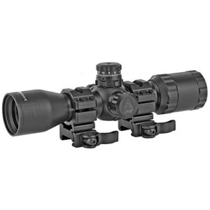 Leapers UTG 1" BugBuster 3-12X32 Scope, Side AO, Mil-dot, QD Rings (SCP-M312AOWQ)