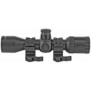 Leapers UTG 1" BugBuster 3-12X32 Scope, Side AO, Mil-dot, QD Rings (SCP-M312AOWQ)