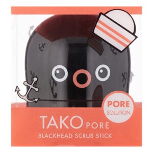 TONYMOLY Tako Pore Black Head Scrub Stick For Clogged powers, exfoliation, Removes excess sebum and gently exfoliates pores to pull out blackheads, whiteheads, and other skin impurities.