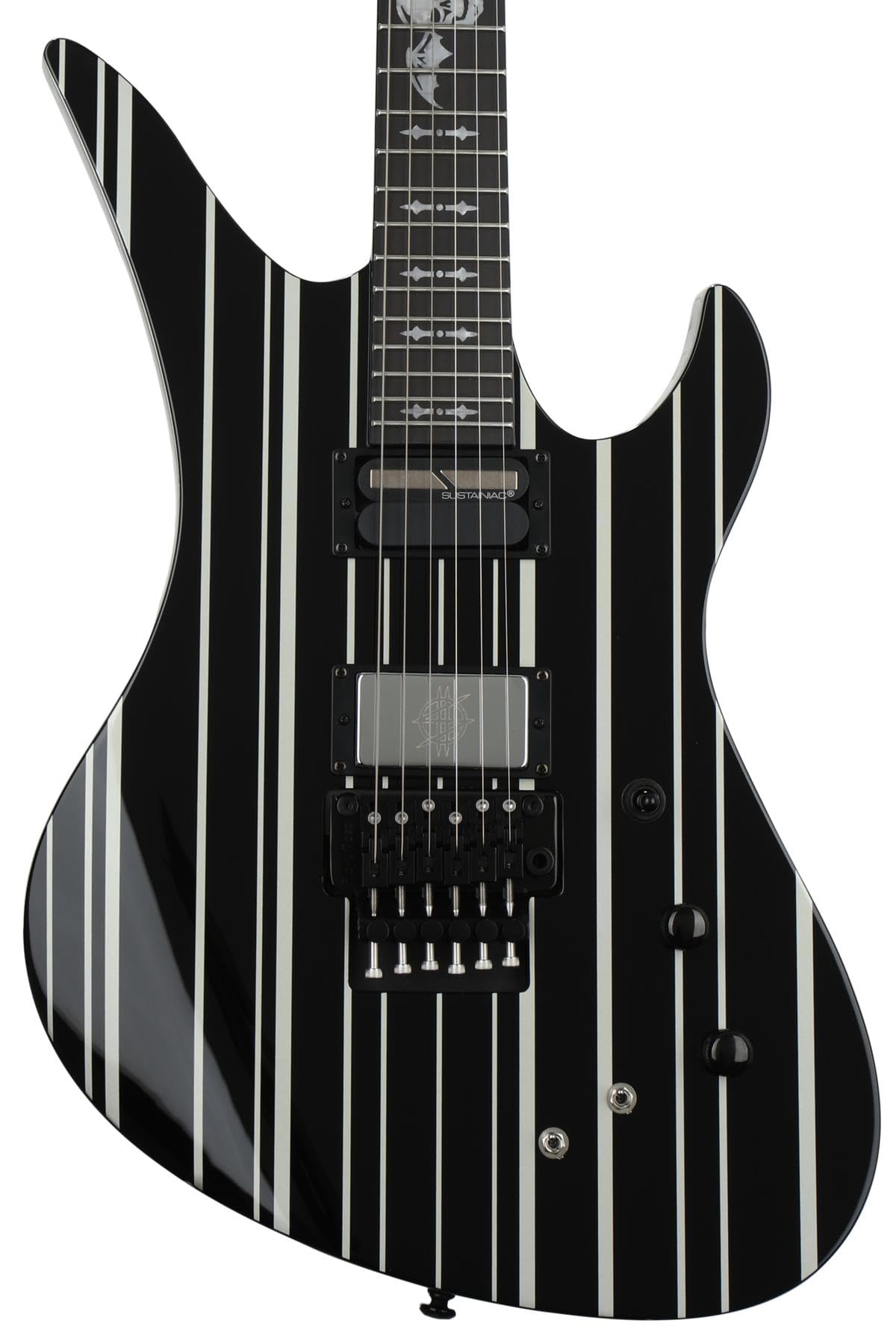 Schecter Synyster Gates Custom-S - Black with Silver Stripes