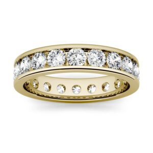 charles & colvard forever one round 3.0mm moissanite eternity band-size 5 1.80cttw dew (d-e-f)